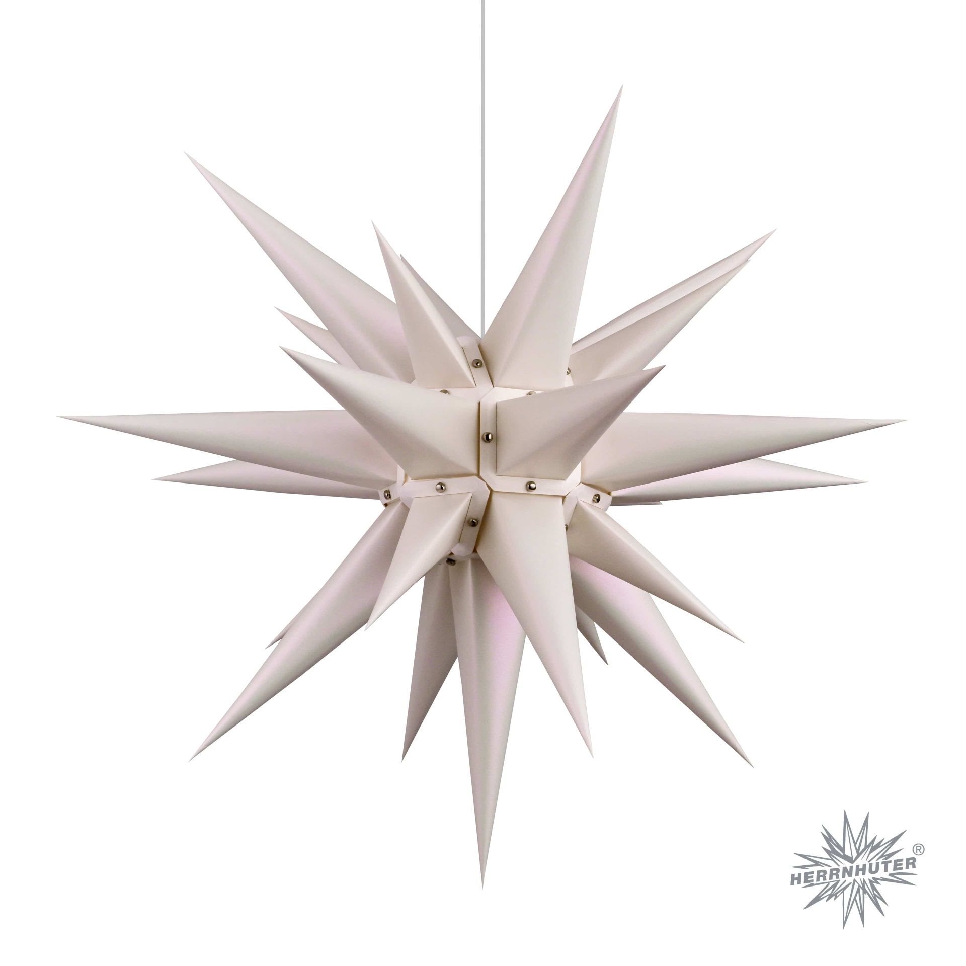 Original Herrnhuter Stern für innen ø ca. 60 cm Perlmutt Weiß (I6)